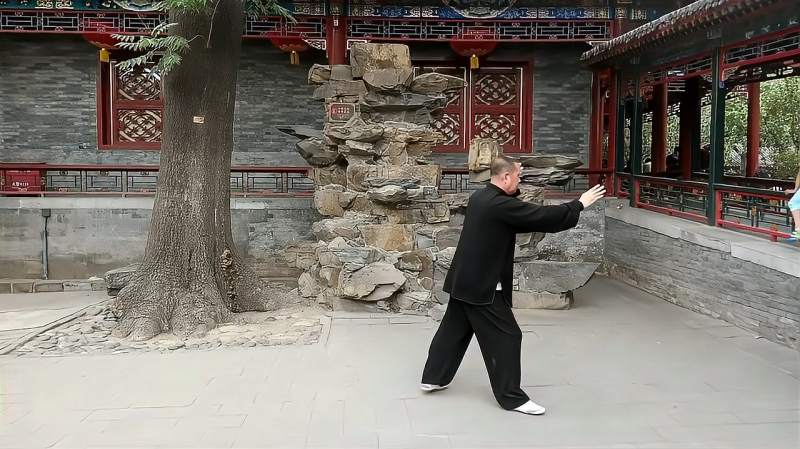 武术老拳师现场演练陈氏太极慢动作教学!