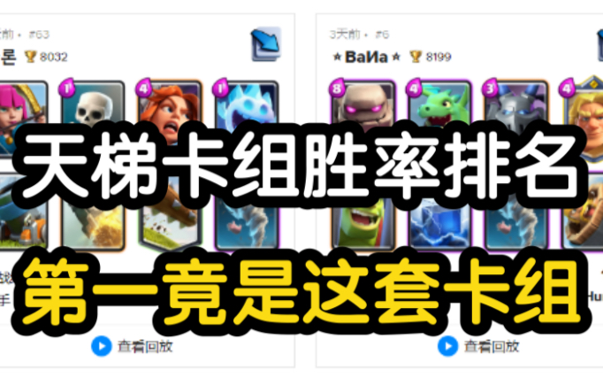 【皇室战争/2022】国际服的大佬们都在用什么卡组?上分强势卡组!