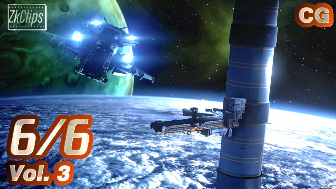 CG -来感受下什么是"空天无缝对接电梯"(Vol.3 -6/6)光环4K第四部
