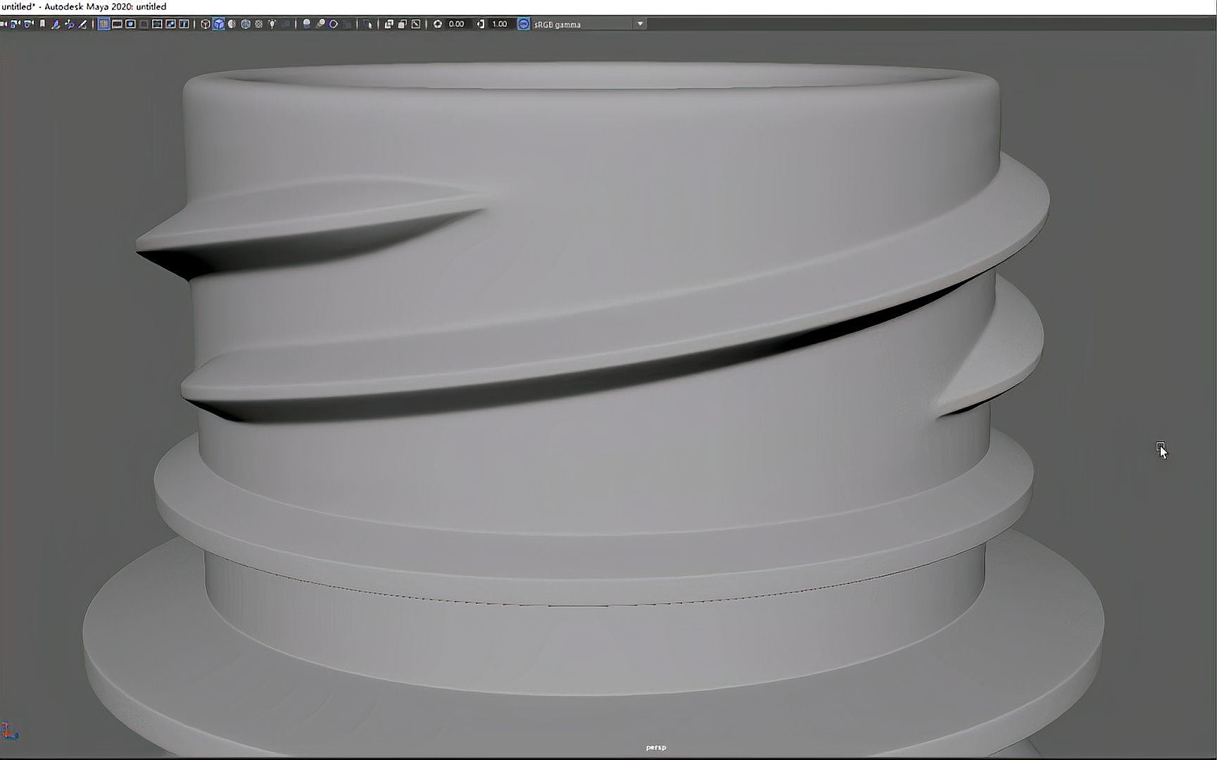 Maya建模:瓶口分段式螺纹