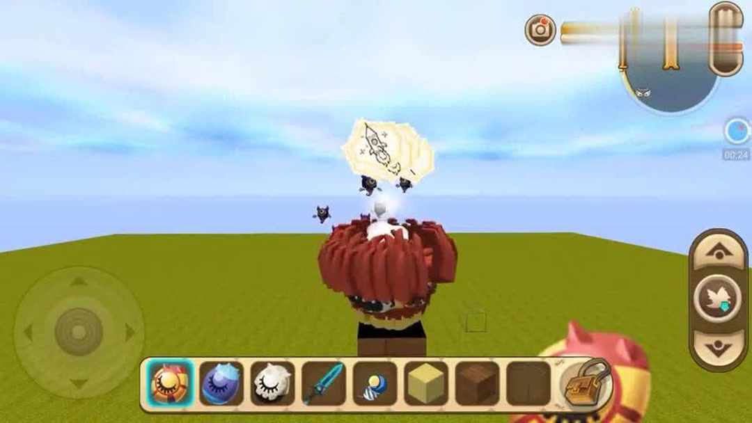 迷你世界外星人表情包制作教程,抓只萌眼铛铛合成各种表情