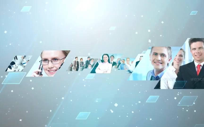 FCPX Motion模板-玻璃折射图片拼贴LOGO片头