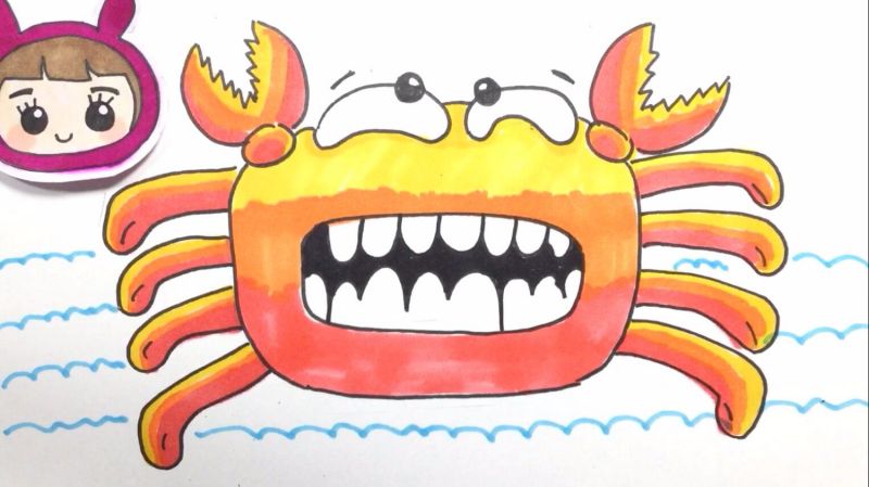 可乐姐姐学画画-简笔画螃蟹