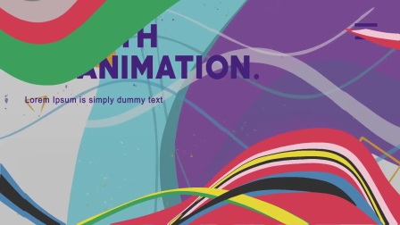 AE模板-波浪线条背景文字标题动画 Wave-like Sl