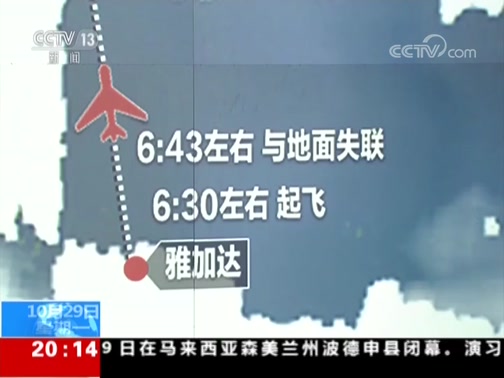 [东方时空]印尼 载有189人狮航客机坠毁 飞机坠毁海域水深30到35米