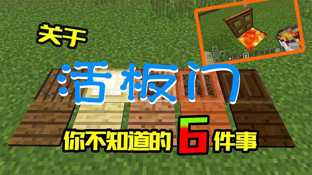 我的世界:活板门你不知道的6件事:没有活板门不能挡的东西!
