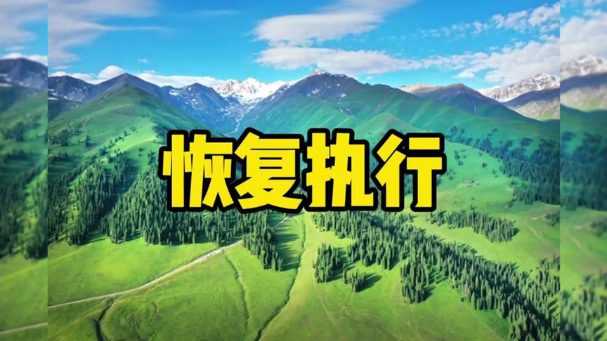 恢复执行!