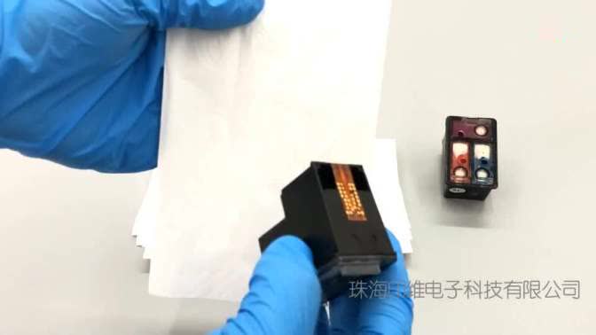 连喷墨盒排除空气过程