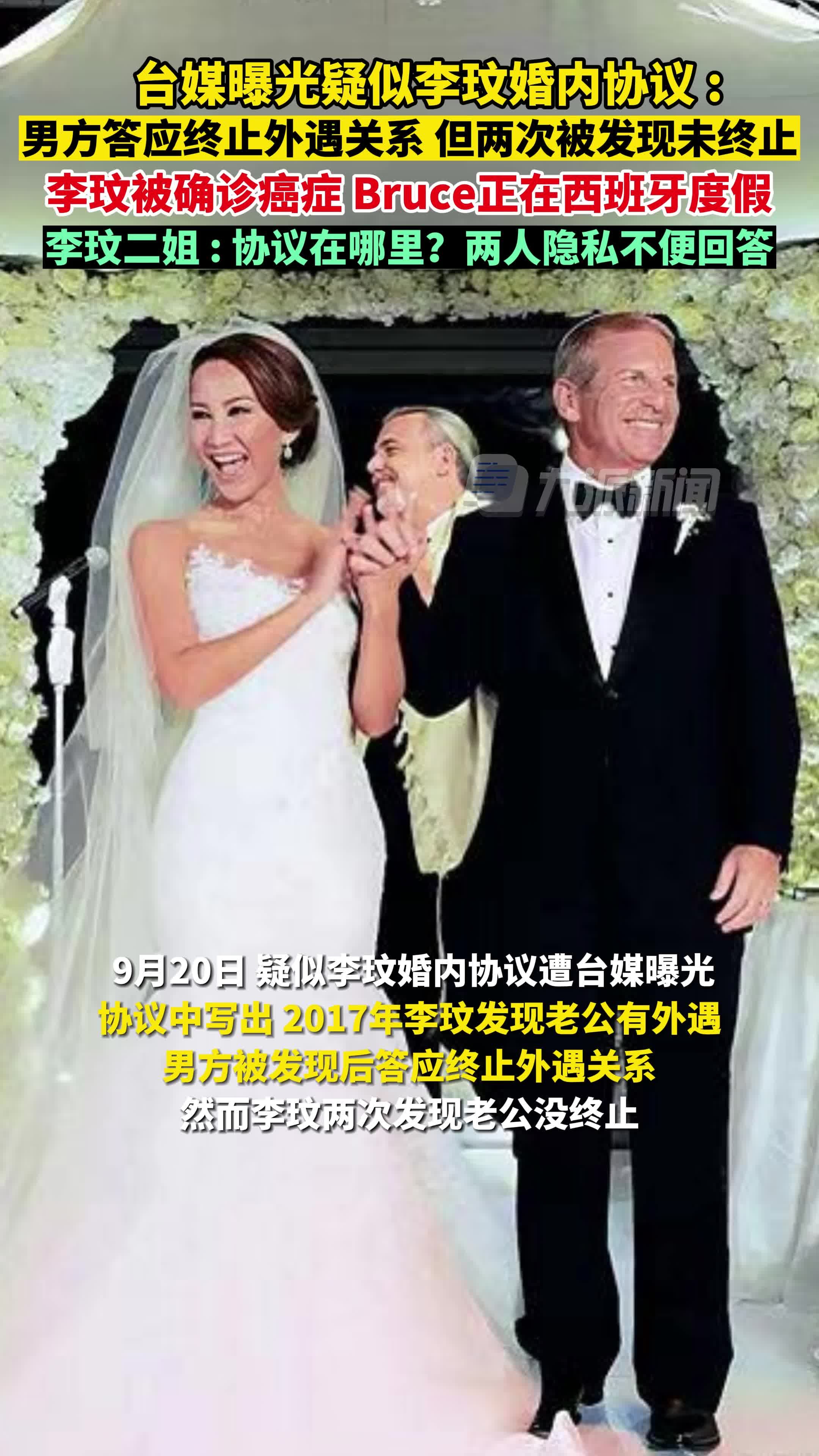 9月20日,台媒曝光疑似李玟婚内协议 :男方答应终止外遇关系,但两次被...