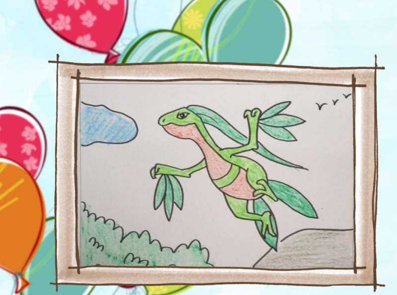 简笔画森林蜥蜴几分钟就学到啦