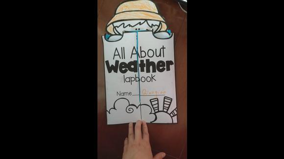 五一节,没创意的我给儿子做个天气的lapbook
