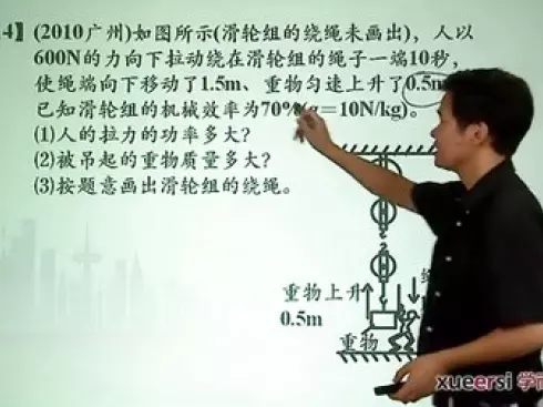 【初二物理沪教版】:(2)机械效率及力学综合计算例1-例5
