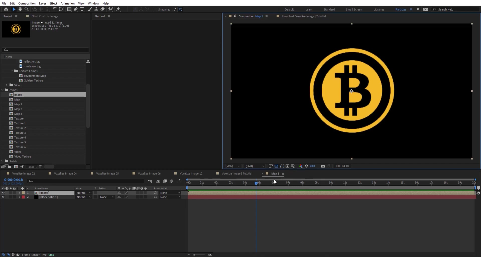 AE教程-Stardust星辰粒子插件制作3D体素图像方块矩阵动画3D Voxel ...