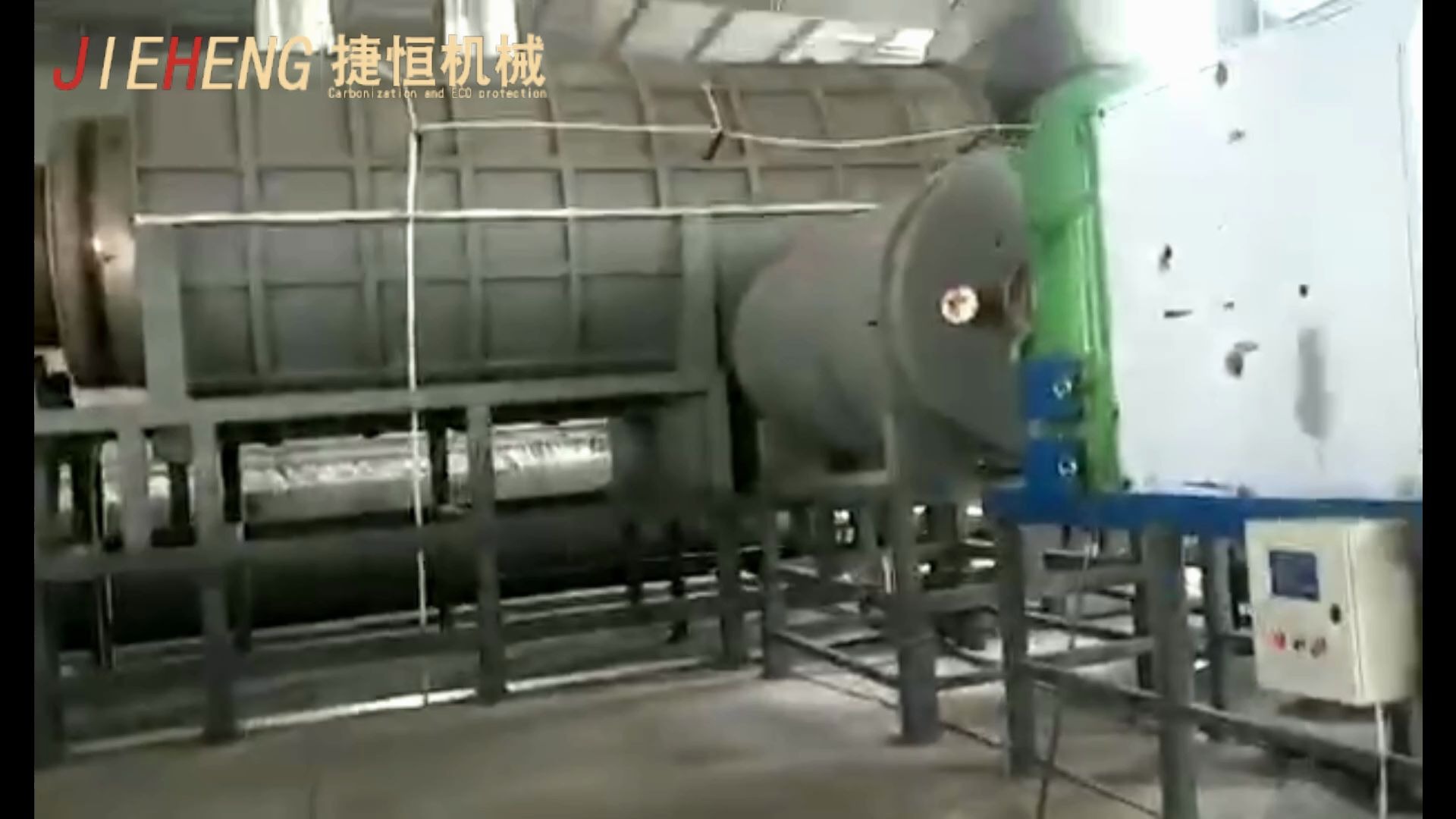 苏州顾客稻壳炭化机锯末秸秆碳化现场