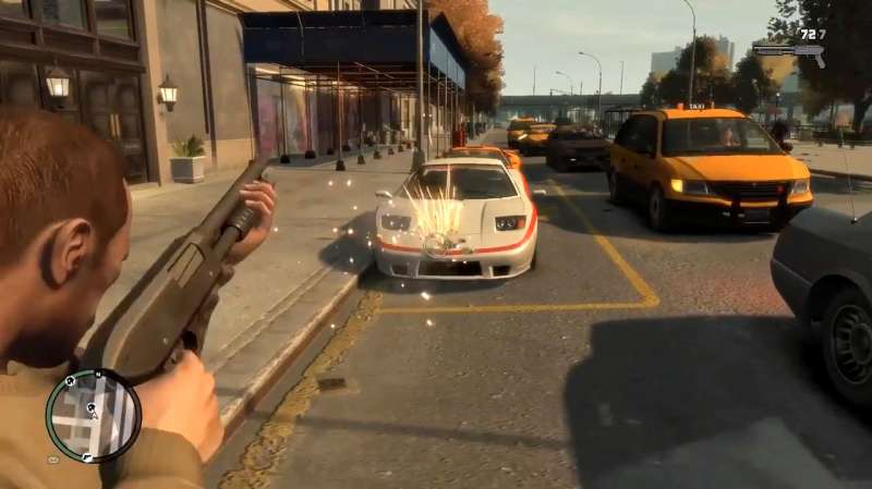 侠盗猎车手GTA:游戏中各种武器对汽车造成的伤害对比