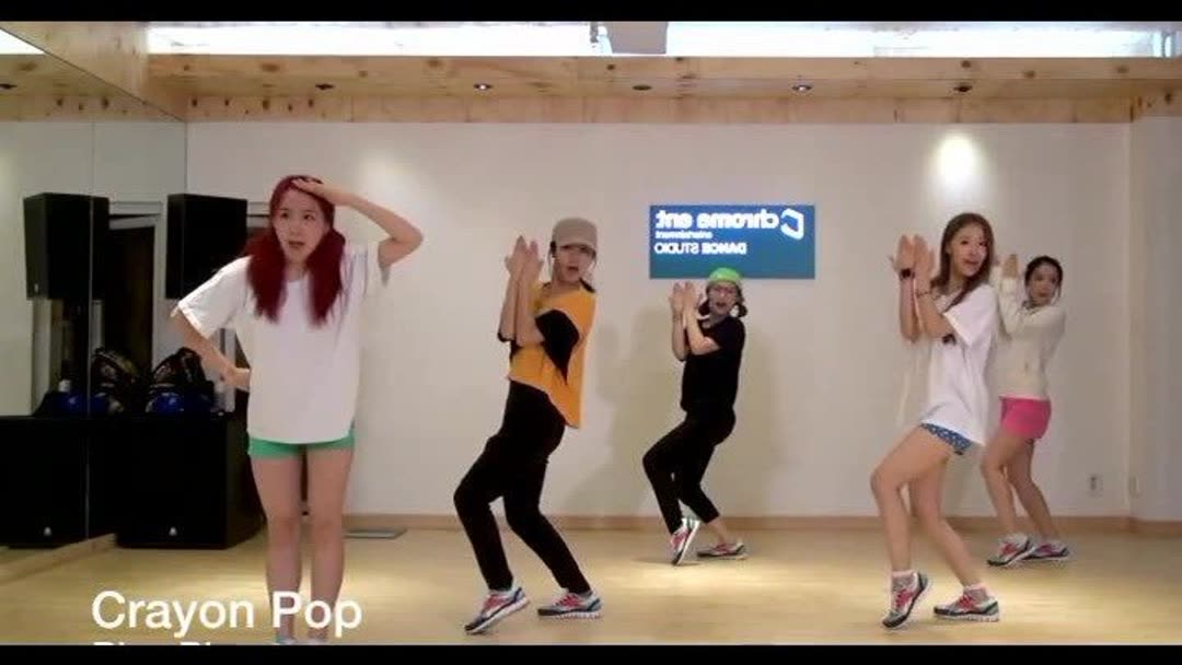 简单易学现代舞蹈韩国新女子组合 CRAYON POP .练习室