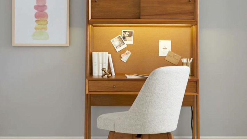 实木书桌使这里成为终极的学习空间#全屋定制 #原木生活