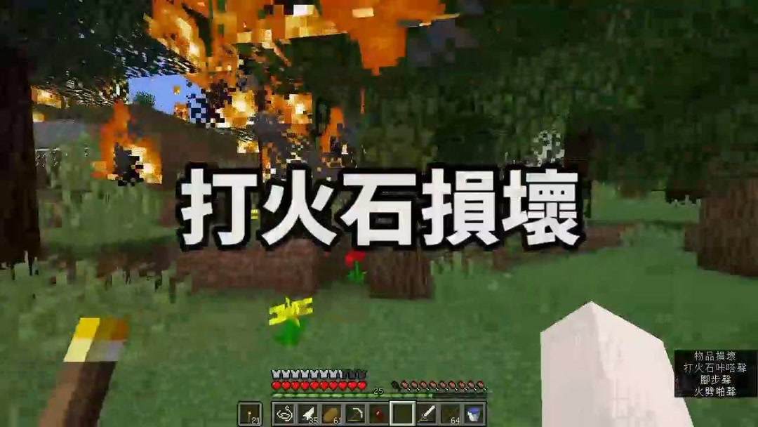 我的世界,没用的树木 太多了,怎么办?烧了他们