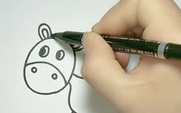 【简笔画】教你最简单小毛驴画法
