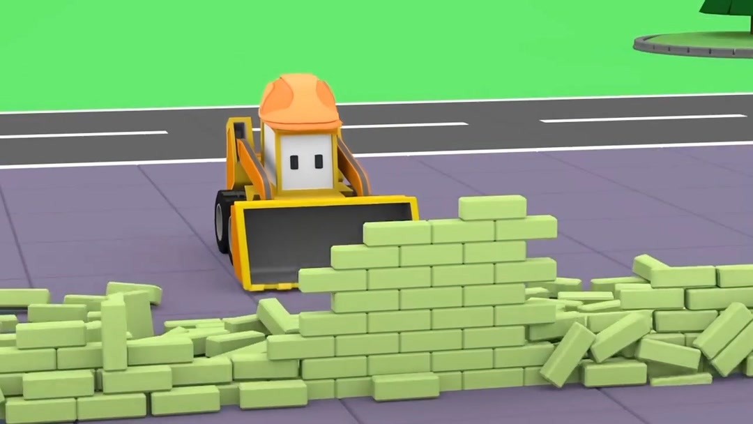 新汽车玩具动画总动员 推土机建房子请不到人怎么办?
