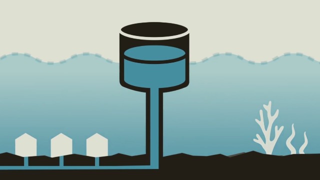 水塔是如何送水的?看了这个动画才知道设计师不简单