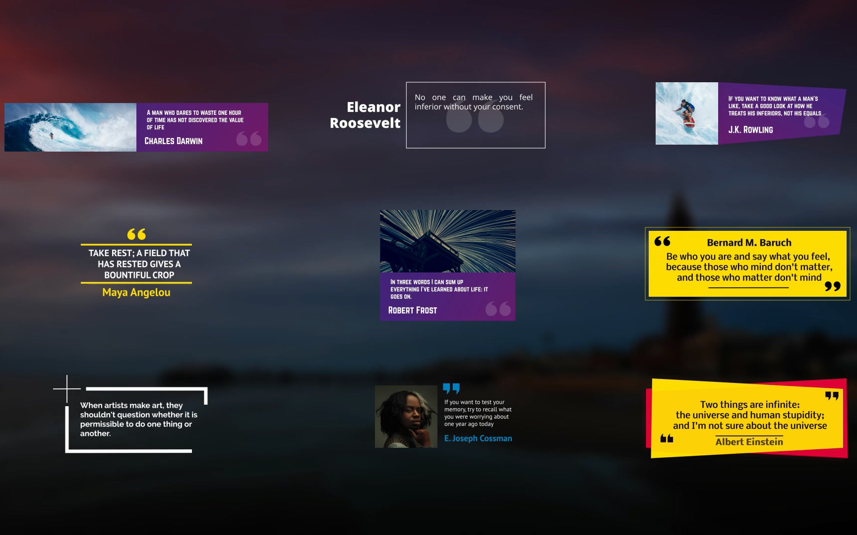 AE模板-30套动态文字标题模板引用文字标题头衔视频博客频道个人自...