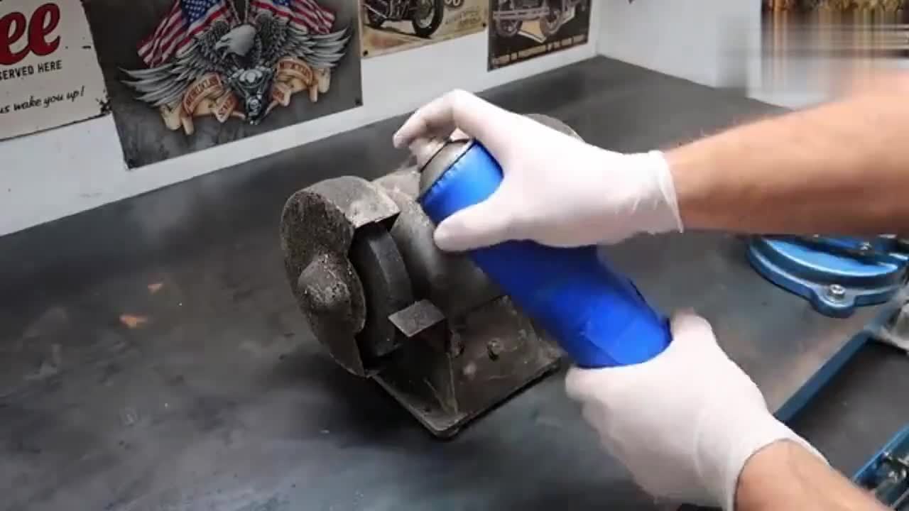 废弃损坏的台式砂轮机翻新维修过程,最后成品焕然一新!