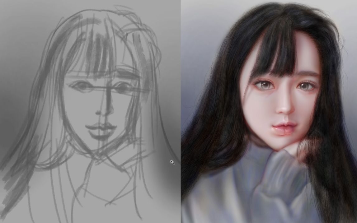 【板绘】人物肖像怎么画?新手学画人物肖像怎么才能画的好?