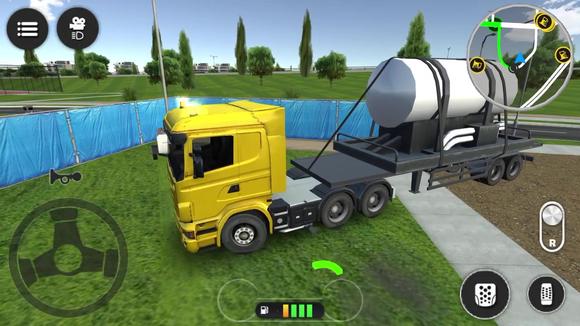驾驶模拟游戏:重型卡车运输大型泵