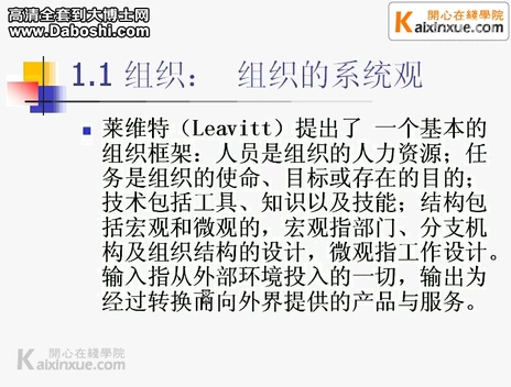 组织行为学 视频教程 徐力 浙江大学