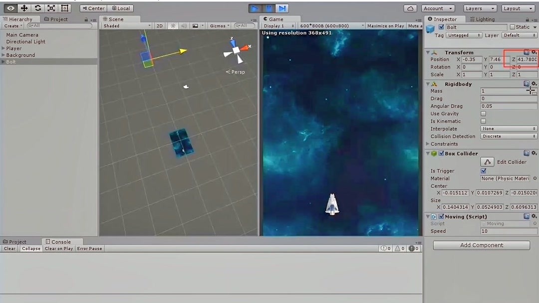 7_太空射击_飞机发射子弹算法