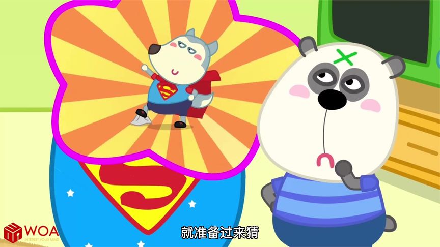 沃尔夫一家:沃尔夫和妹妹一起在家里帮妈妈做家务,减轻妈妈负担