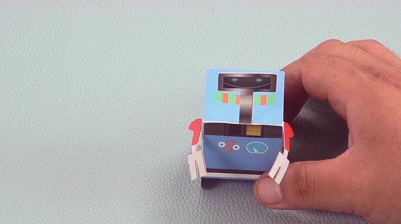 手工制作:一张纸做出立体机器人纸模,6-12岁宝宝一学就会!