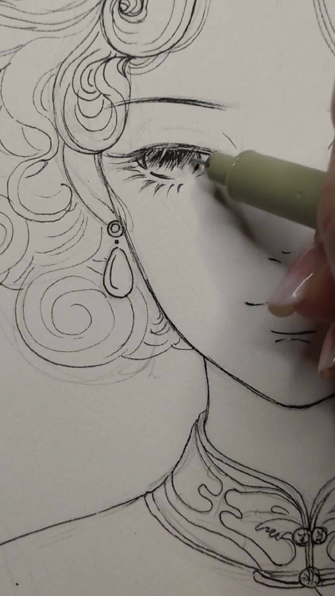 准备上色了#水彩 #绘画过程分享 #原创 #画画 #古风