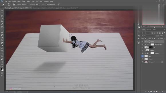 3D浮动立方体幻觉Photoshop教程