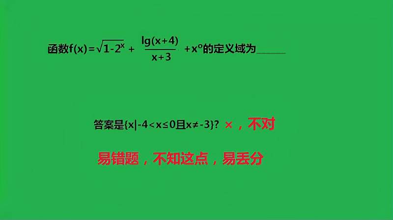 高中数学,求函数定义域,这点很重要,不知这点怎么丢分都不知道
