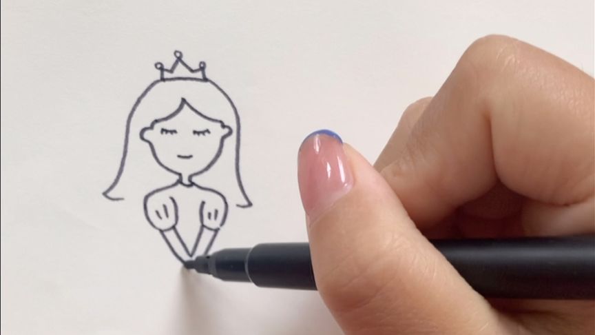 简笔画:公主和王子