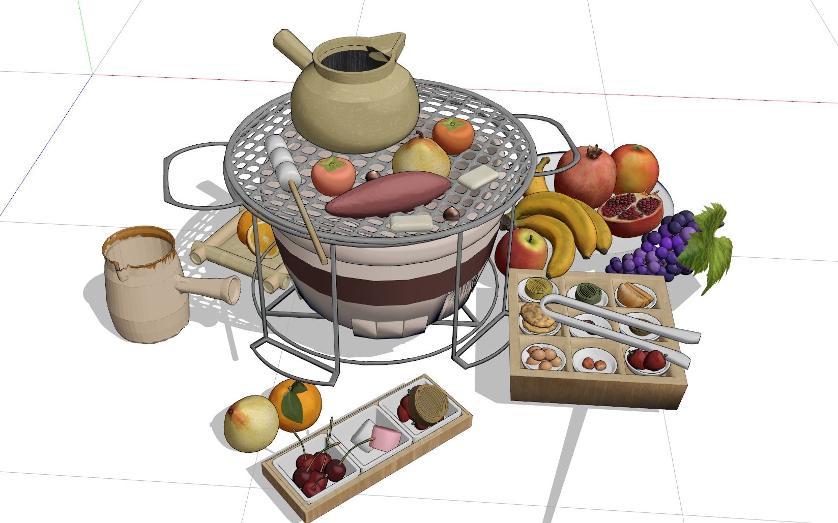 【MMD模型配布】围炉煮茶,但是虚拟版做完了(MMD.3D版)