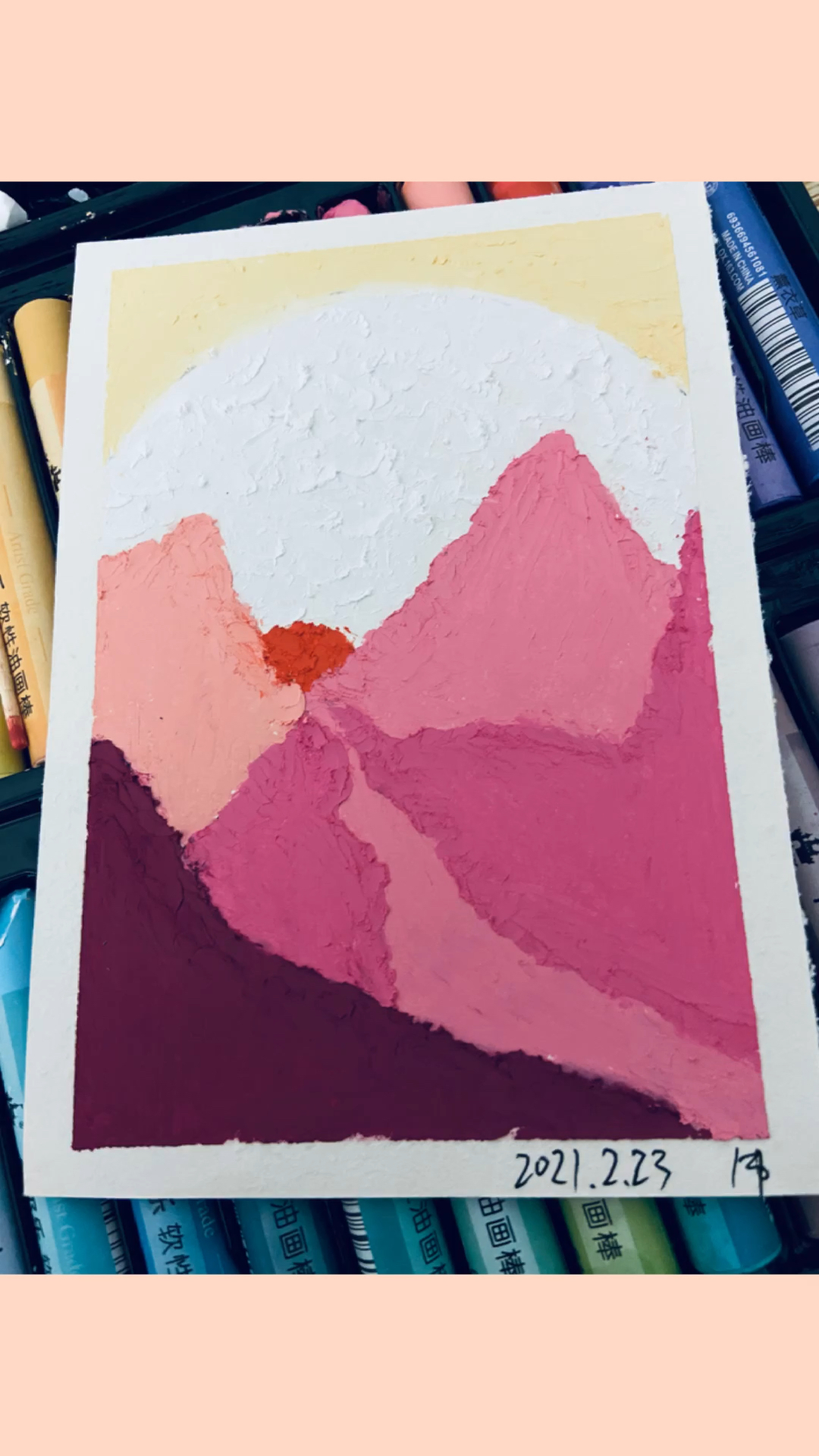 #油画棒教程#油画棒—风景画