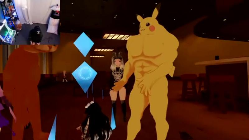 穿上体感套装后,在VRChat让人摸是什么体验…