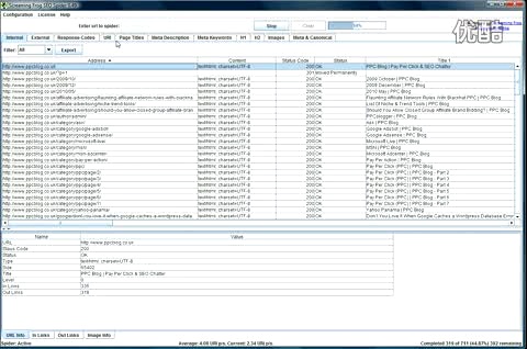 SEO爬虫软件Screaming Frog SEO Spider使用演示视频