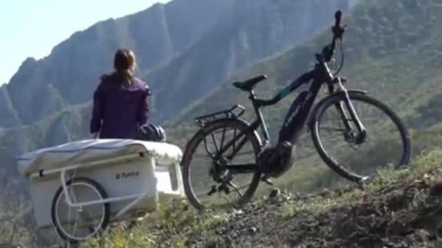不会搭帐篷该如何野营呢?国外发明帐篷自行车,小白的福音