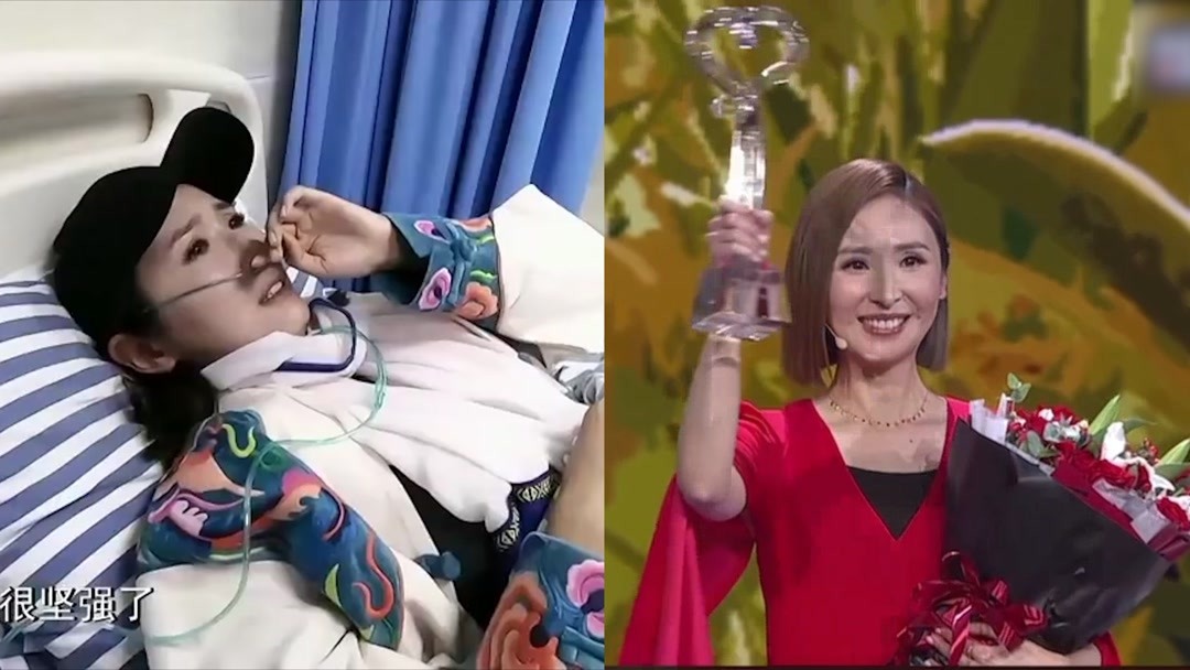 TVB女星陈贝儿获感动中国大奖,眼眶含泪举奖杯,为拍摄脱贫住院