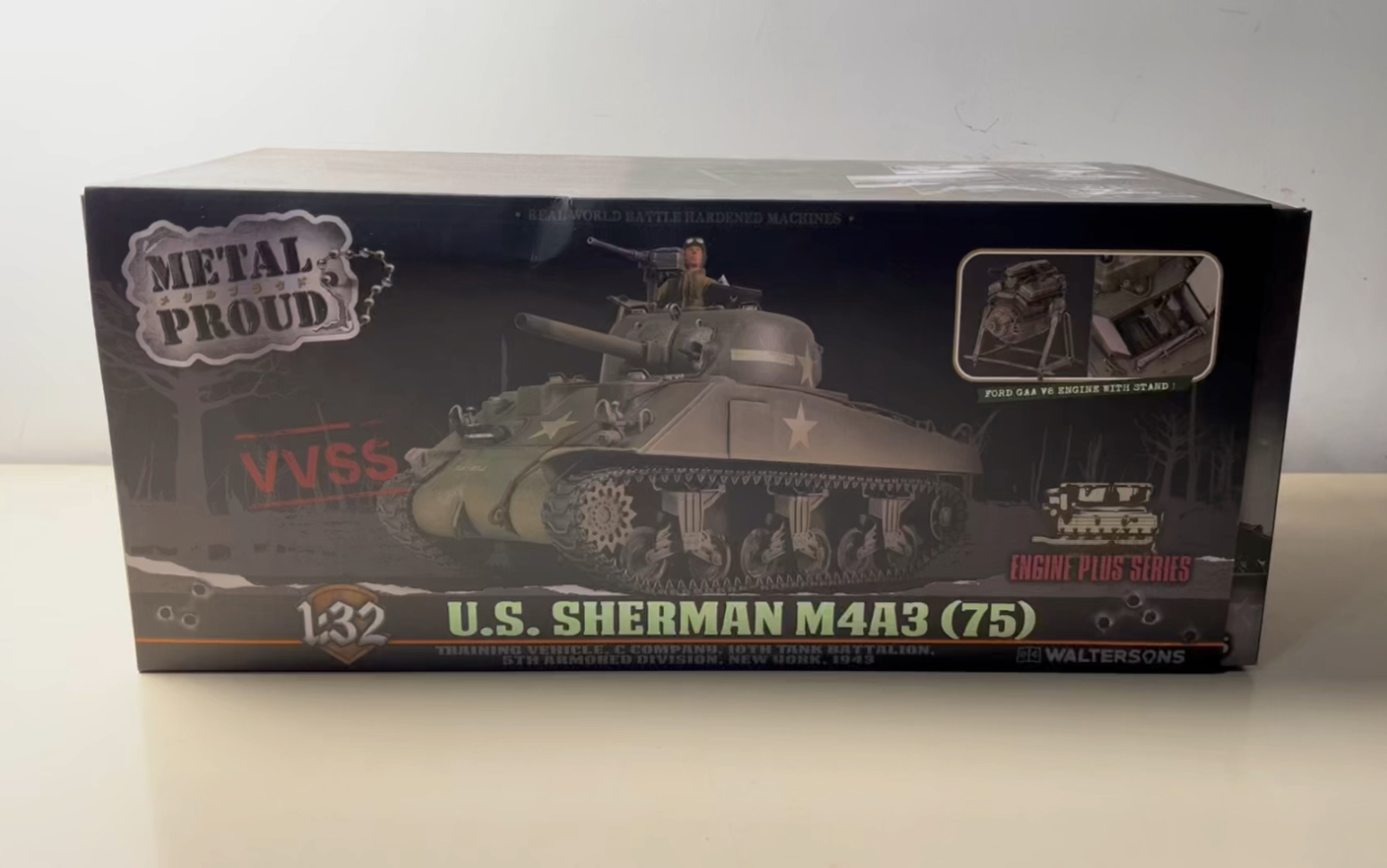 MP FOV 二战美国陆军M4A3(75mm)炮谢尔曼坦克模型展示