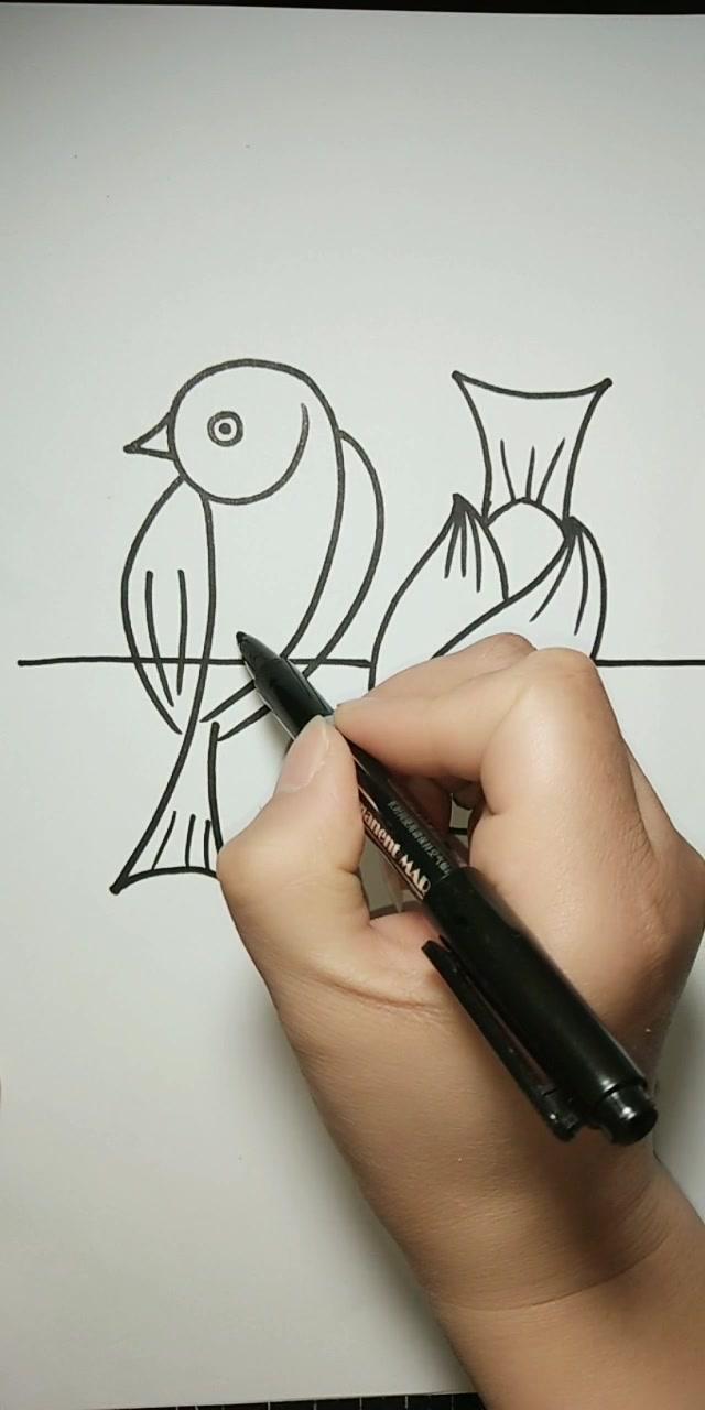 创意数字69简笔画鸟ߐ