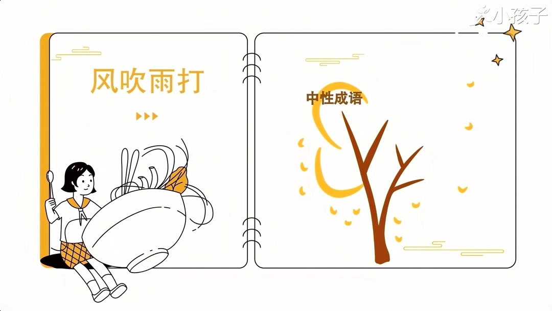 一分钟了解风吹雨打的出处、释义、近反义词|小孩子点读