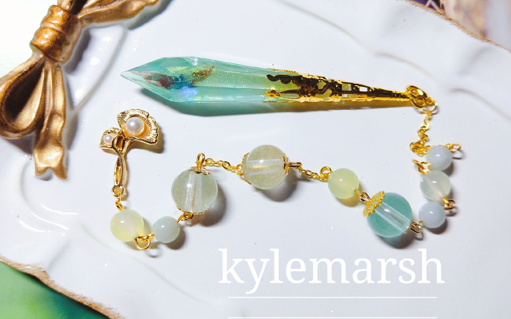 【kylemarsh】丨萤火虫丨手工滴胶灵摆制作过程