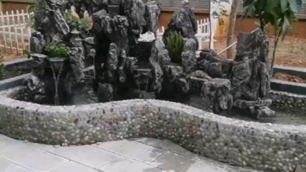 佛山庭院鱼池假山设计,过滤,喷泉,别墅庭院景观设计公司