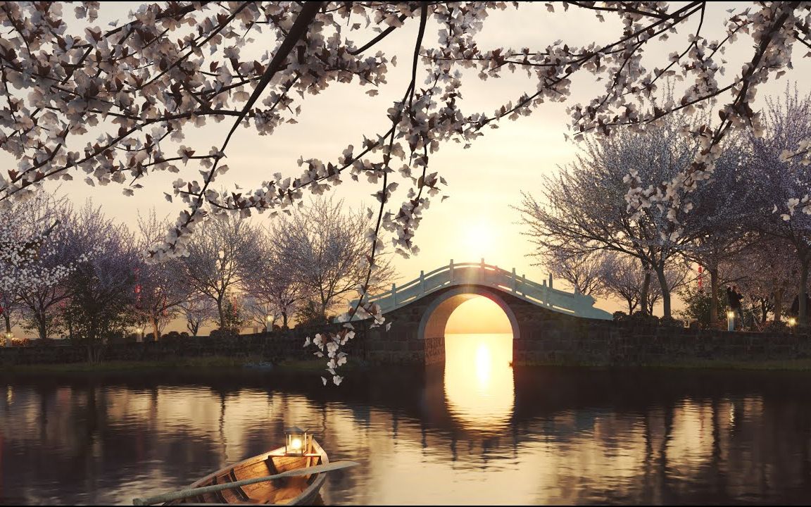 【搬运】断桥没雪?电脑要糊了。vray next for sketchup夕阳下的桥