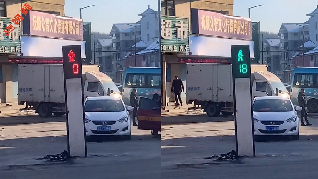 人行道红绿灯故障,百秒倒计时瞬间秒没:就是苏炳添来了也过不去